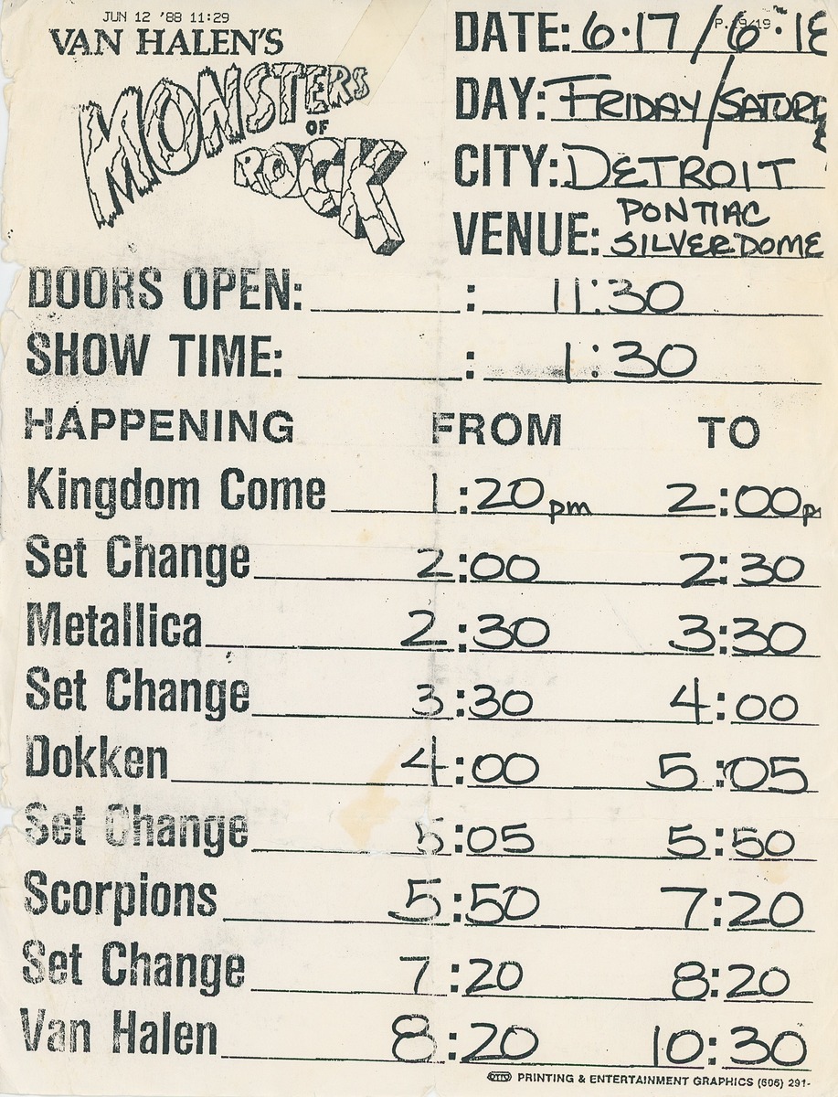 Concert History of The Pontiac Silverdome Pontiac, Michigan, United ...