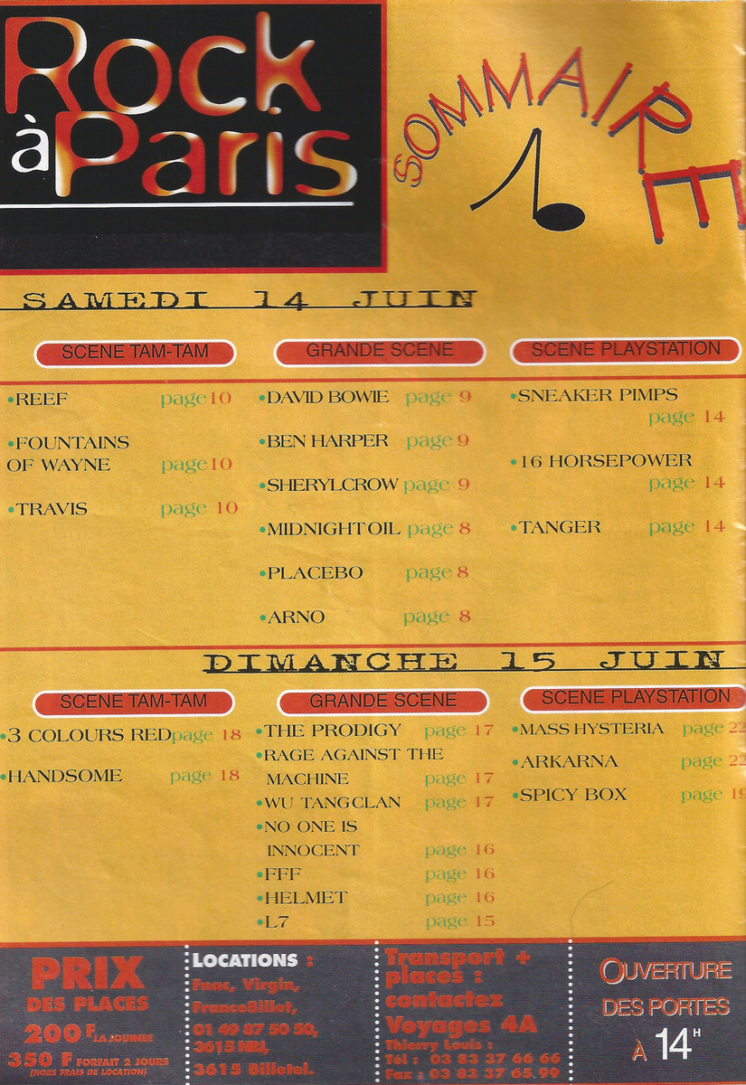 Tanger Concert & Tour History | Concert Archives