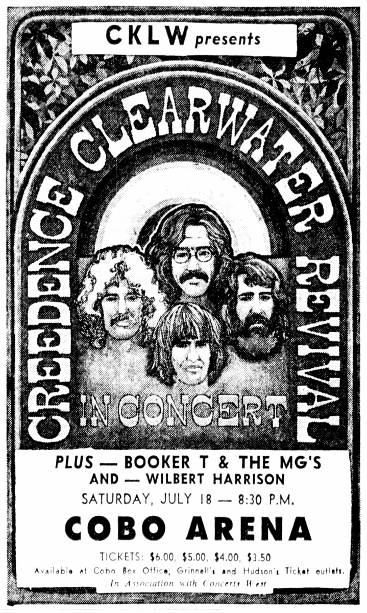 Jul 18, 1970: Creedence Clearwater Revival / Booker T and the MG's ...