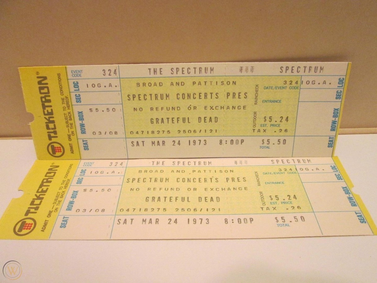 Mar 24, 1973: Grateful Dead at The Spectrum Philadelphia, Pennsylvania ...