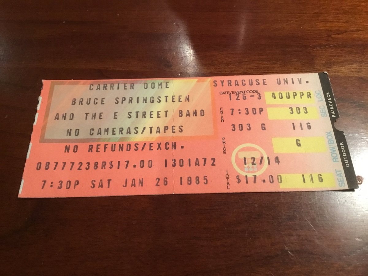 Jan 26, 1985: Bruce Springsteen & The E Street Band at Carrier Dome ...