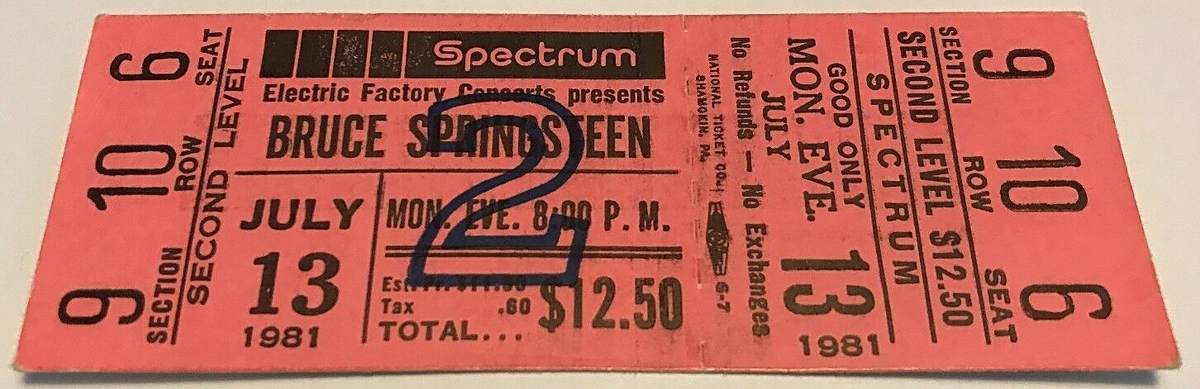 Jul 13, 1981: Bruce Springsteen & The E Street Band at The Spectrum ...