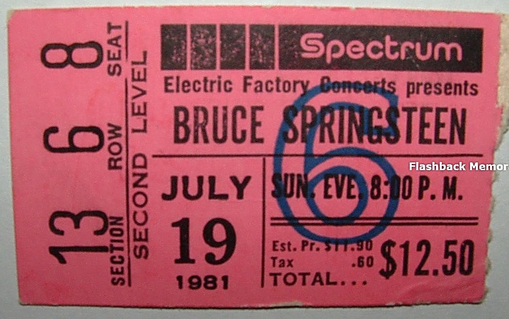 Jul 19, 1981: Bruce Springsteen & The E Street Band at The Spectrum ...