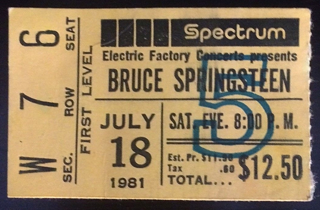 Jul 18, 1981: Bruce Springsteen at The Spectrum Philadelphia ...