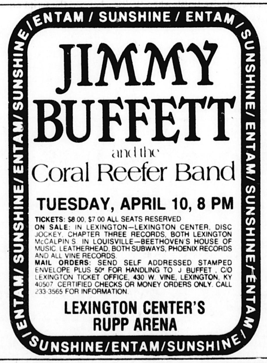 Jimmy Buffett's 1979 Concert & Tour History | Concert Archives