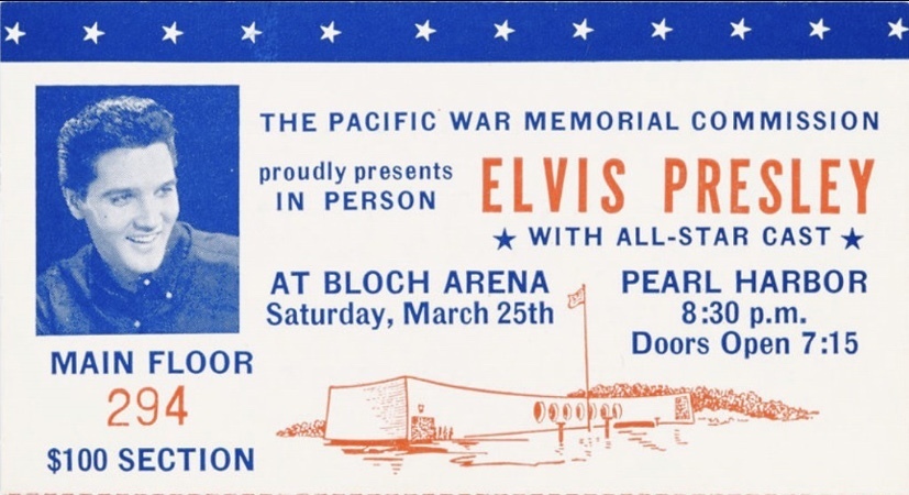 Mar 25, 1961: Elvis Presley at Bloch Arena Pearl Harbor, HI | Concert ...