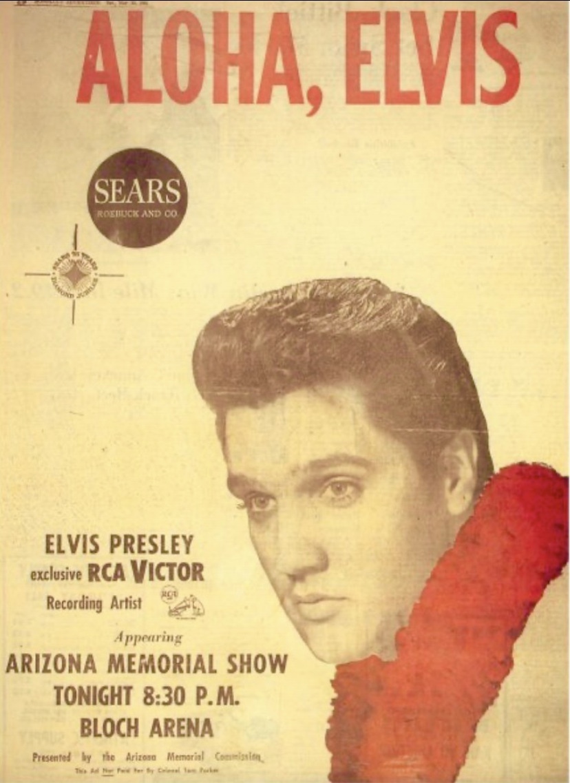 Mar 25, 1961: Elvis Presley at Bloch Arena Pearl Harbor, HI | Concert ...