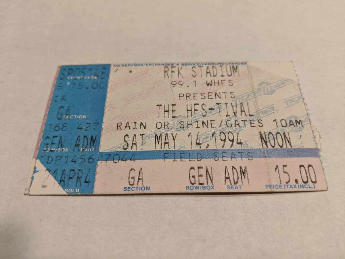 May 14, 1994: HFStival 1994 at RFK Stadium Washington, District of ...