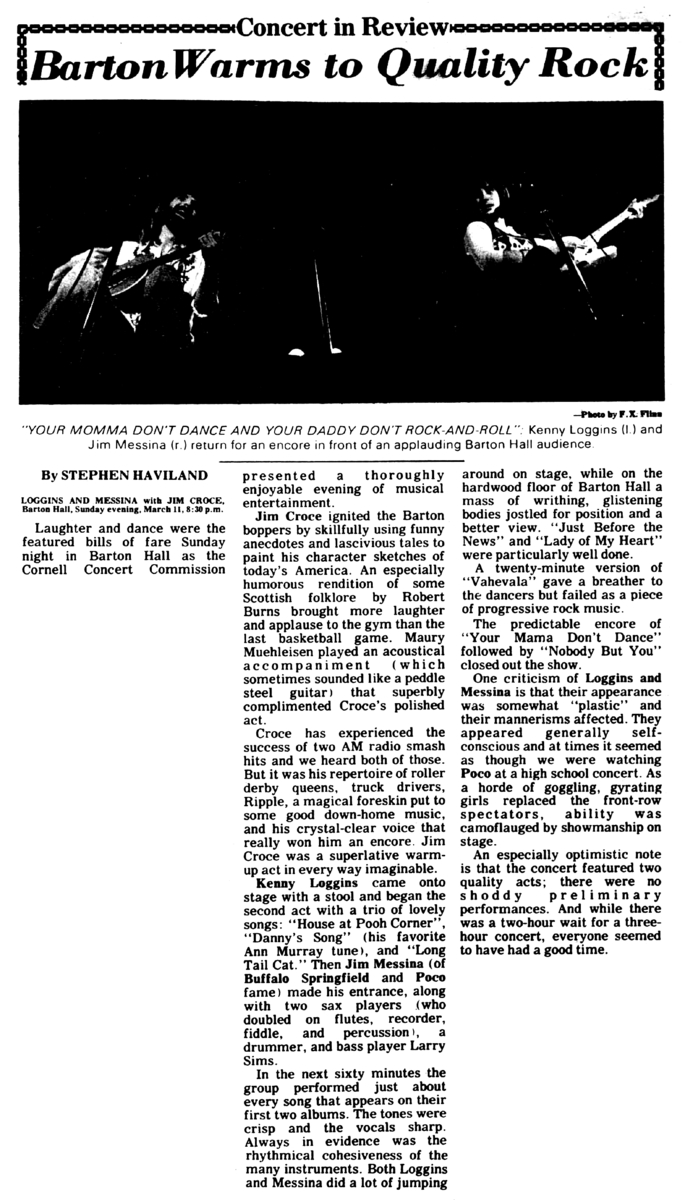 Jim Croce Concert & Tour History | Concert Archives