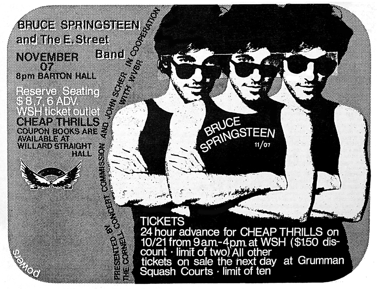 Nov 07, 1978: Bruce Springsteen & The E Street Band at Barton Hall ...