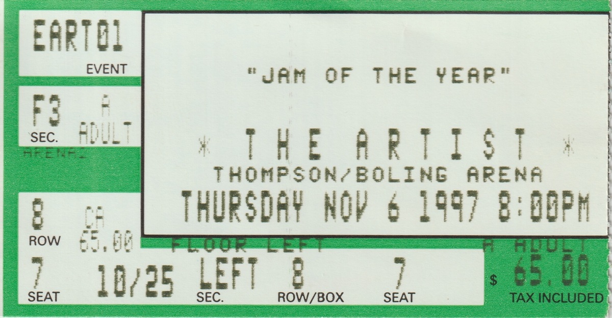 Prince's 1997 Concert & Tour History | Concert Archives