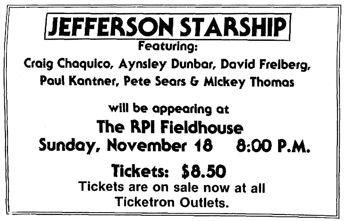 Concert History of Rensselaer Polytechnic Institute Fieldhouse Troy ...