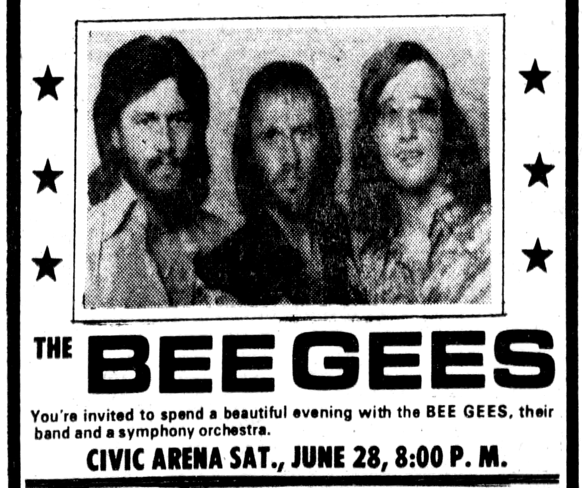 Jun 28, 1975: The Bee Gees at Pittsburgh Civic Arena Pittsburgh ...