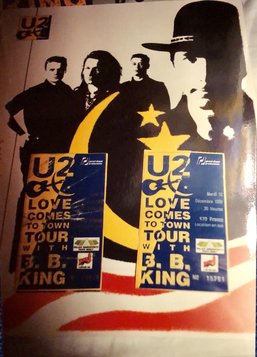 Dec 12, 1989: U2 / B.B. King at Palais Omnisports de Paris-Bercy Paris ...