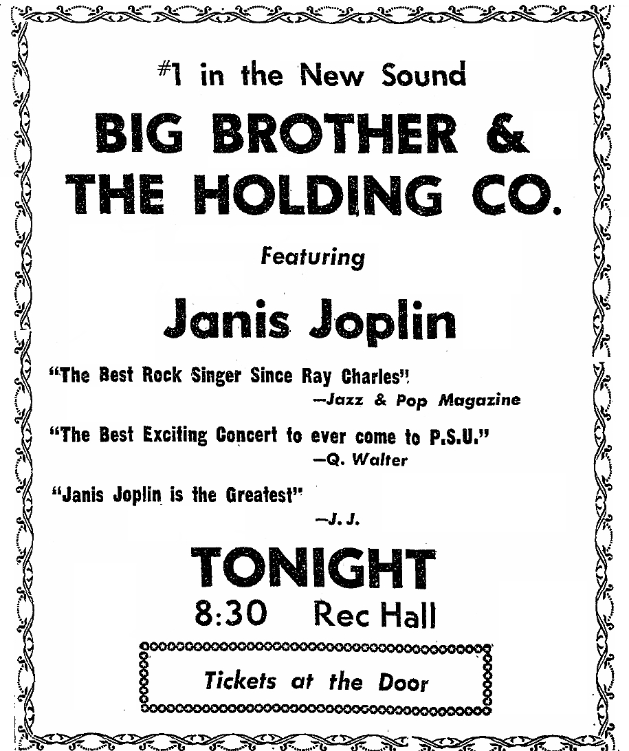 Concert History of Recreation Hall, Pennsylvania State University State ...