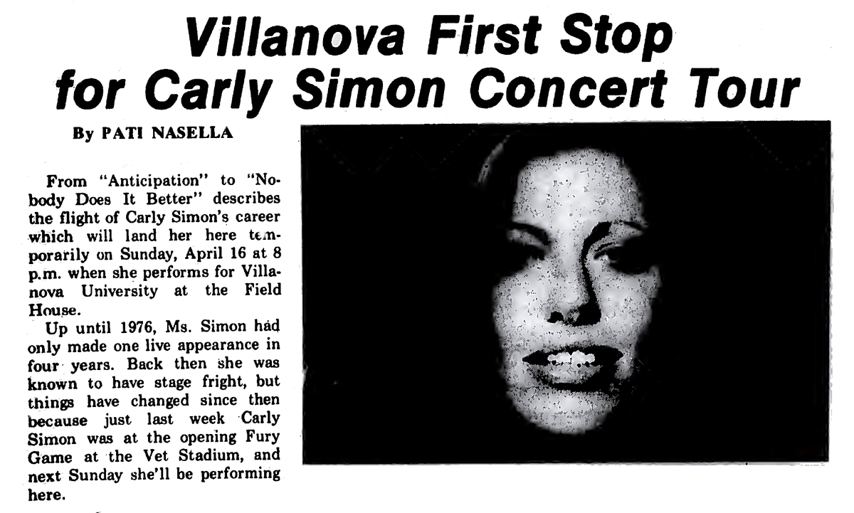 Concert History of Villanova Fieldhouse, Villanova University Villanova ...