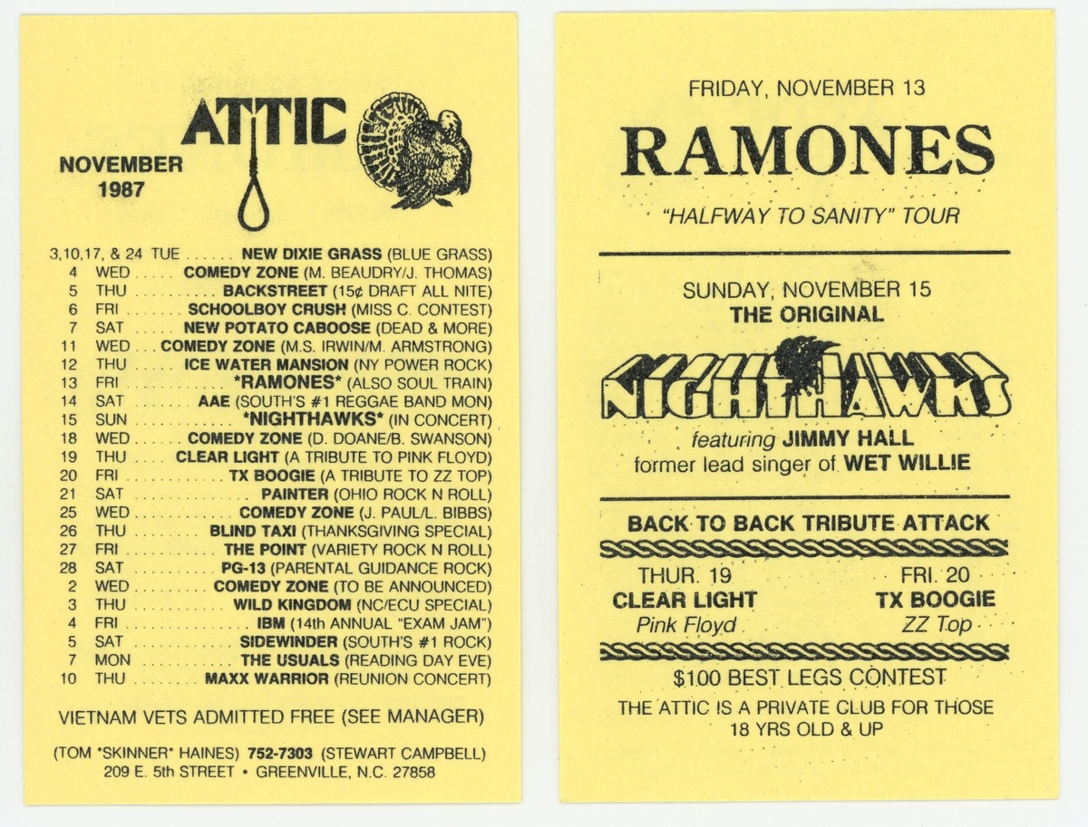 Concert History of The Attic Greenville, North Carolina, United States ...