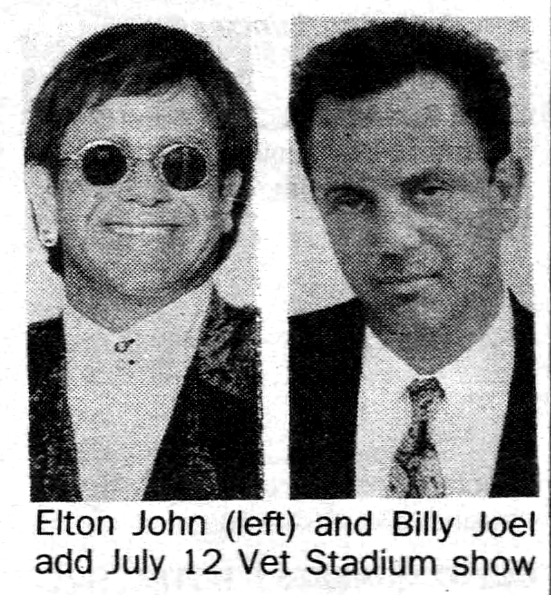 Jul 12, 1994: Billy Joel / Elton John at Veterans Stadium Philadelphia ...