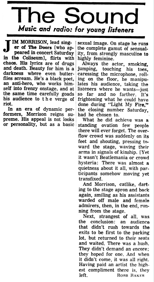 May 10, 1968: The Doors / Shady Daze / One eyed jacks at Chicago ...