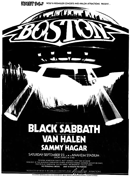 Sep 23, 1978: Boston / Black Sabbath / Van Halen / Sammy Hagar / Richie ...