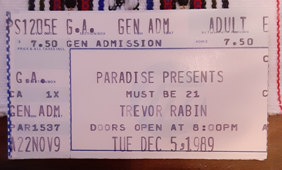 Trevor Rabin Concert & Tour History | Concert Archives