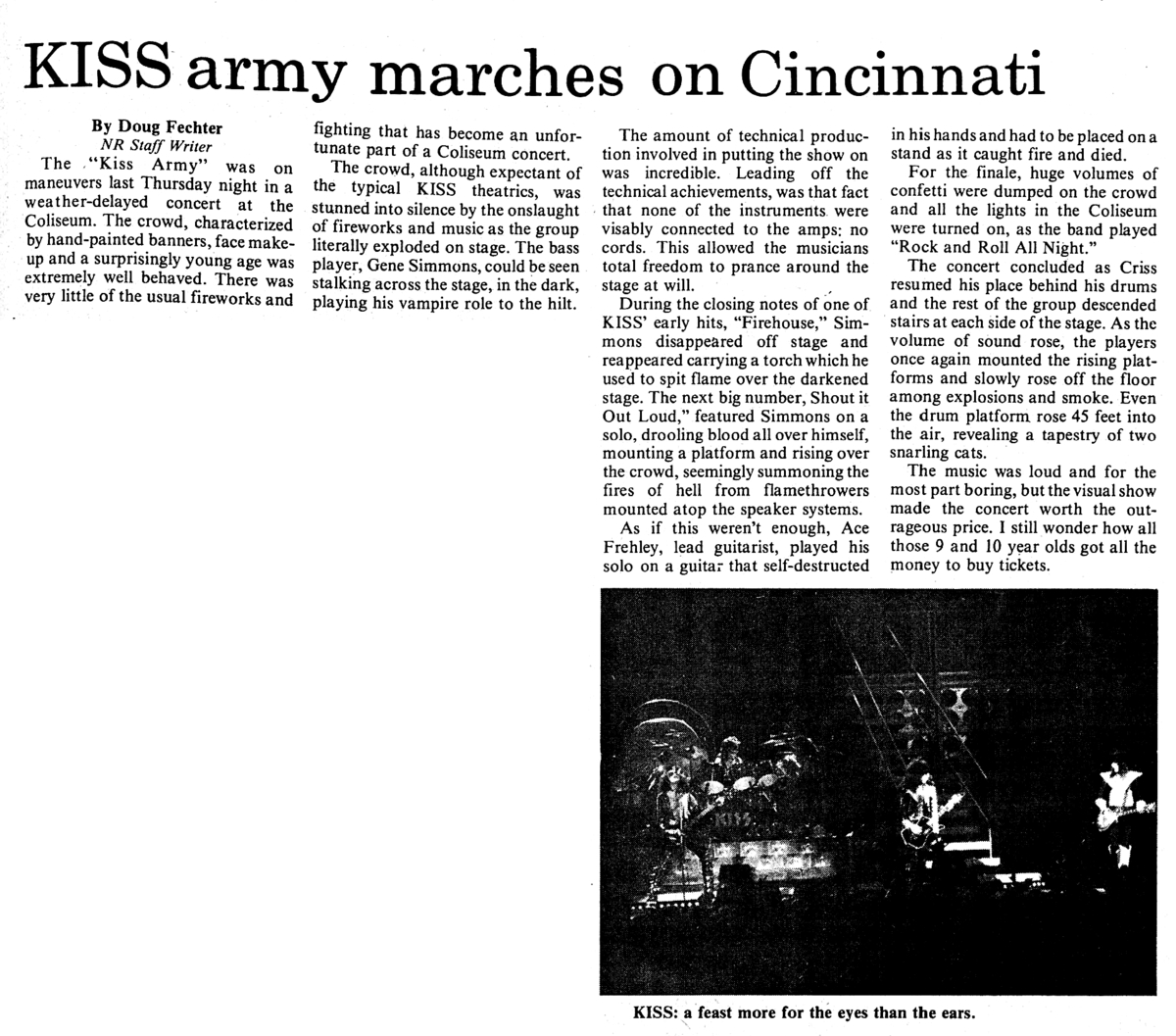 Jan 19, 1978: KISS at Riverfront Coliseum Cincinnati, Ohio, United ...