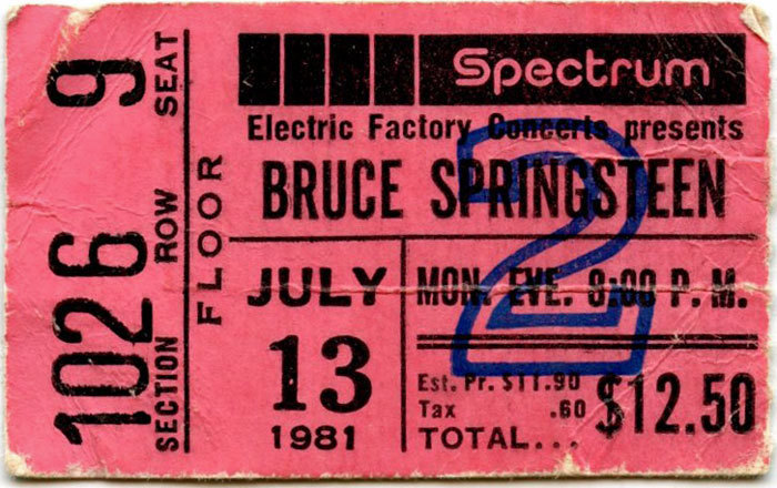 Jul 13, 1981: Bruce Springsteen & The E Street Band at The Spectrum ...