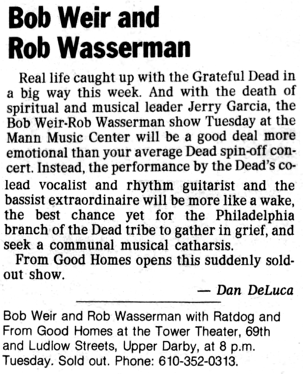 Rob Wasserman Concert & Tour History | Concert Archives