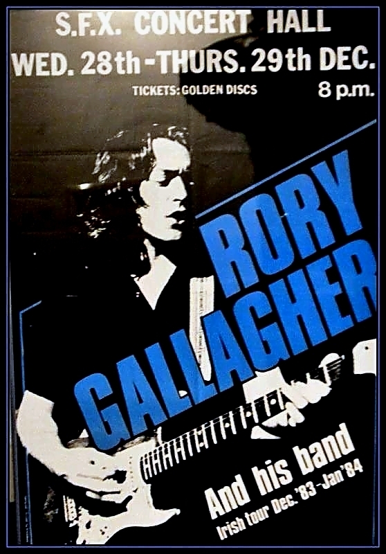 Dec 28, 1983: Rory Gallagher at SFX Theatre Dublin, Leinster, Ireland ...