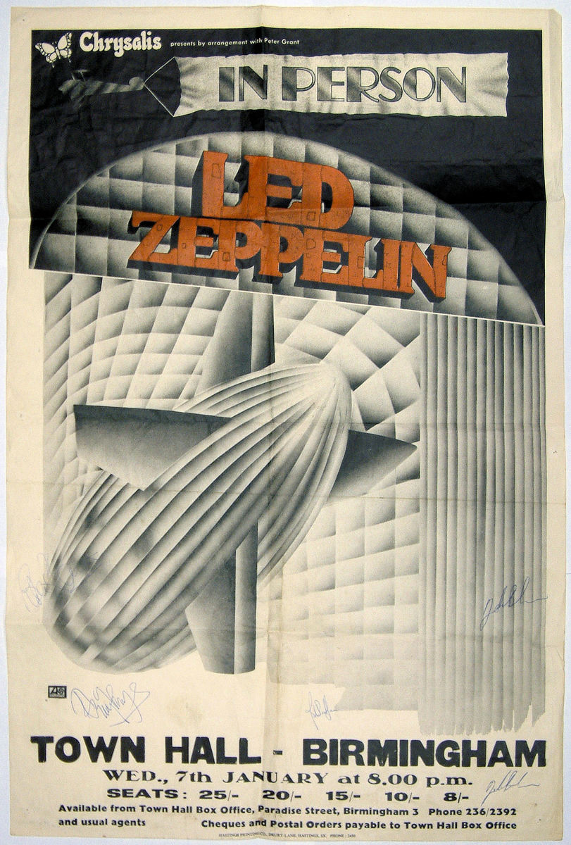 Jan 07, 1970: Led Zeppelin at Town Hall Birmingham, England, United ...