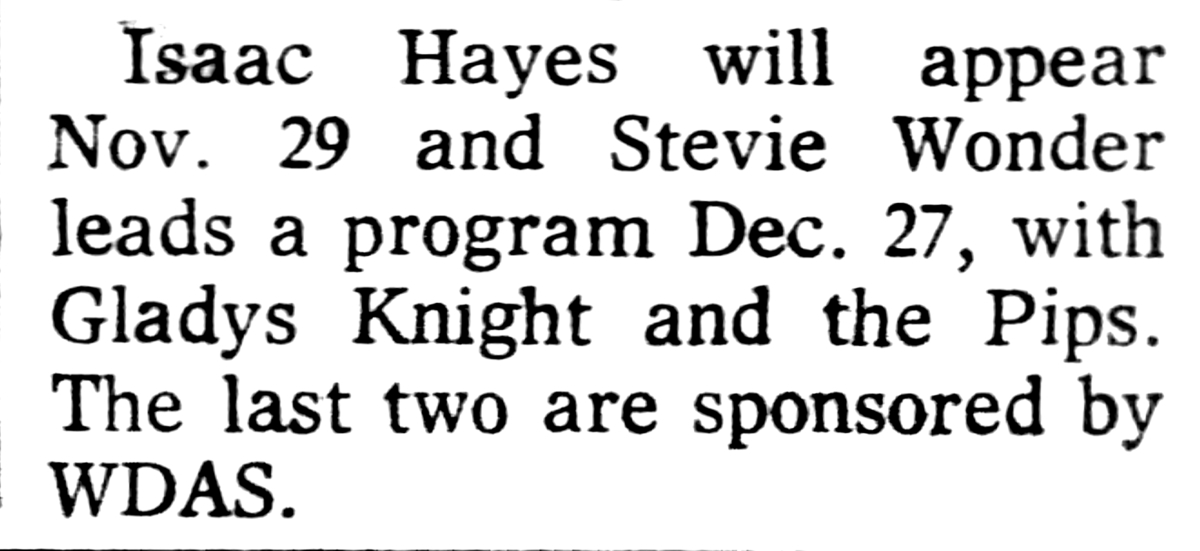 Nov 29, 1971: isaac hayes at The Spectrum Philadelphia, Pennsylvania ...