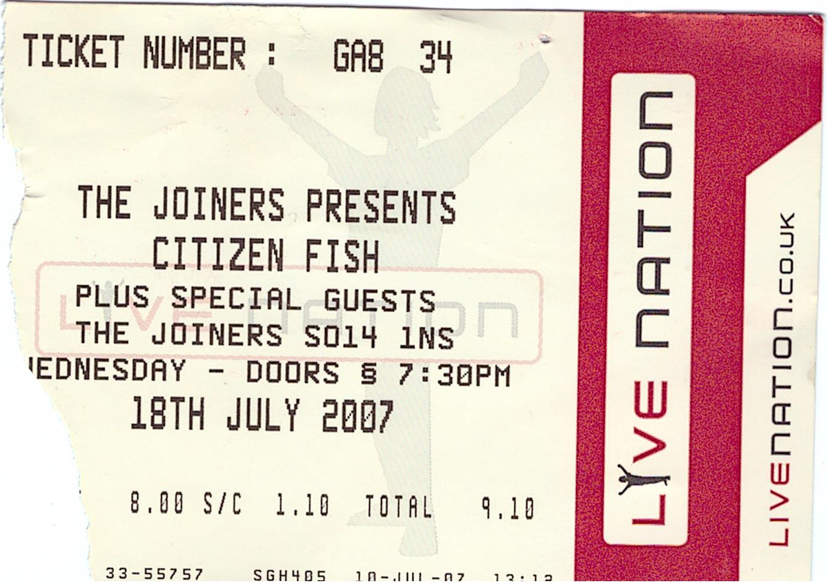 Citizen Fish Concert & Tour History | Concert Archives