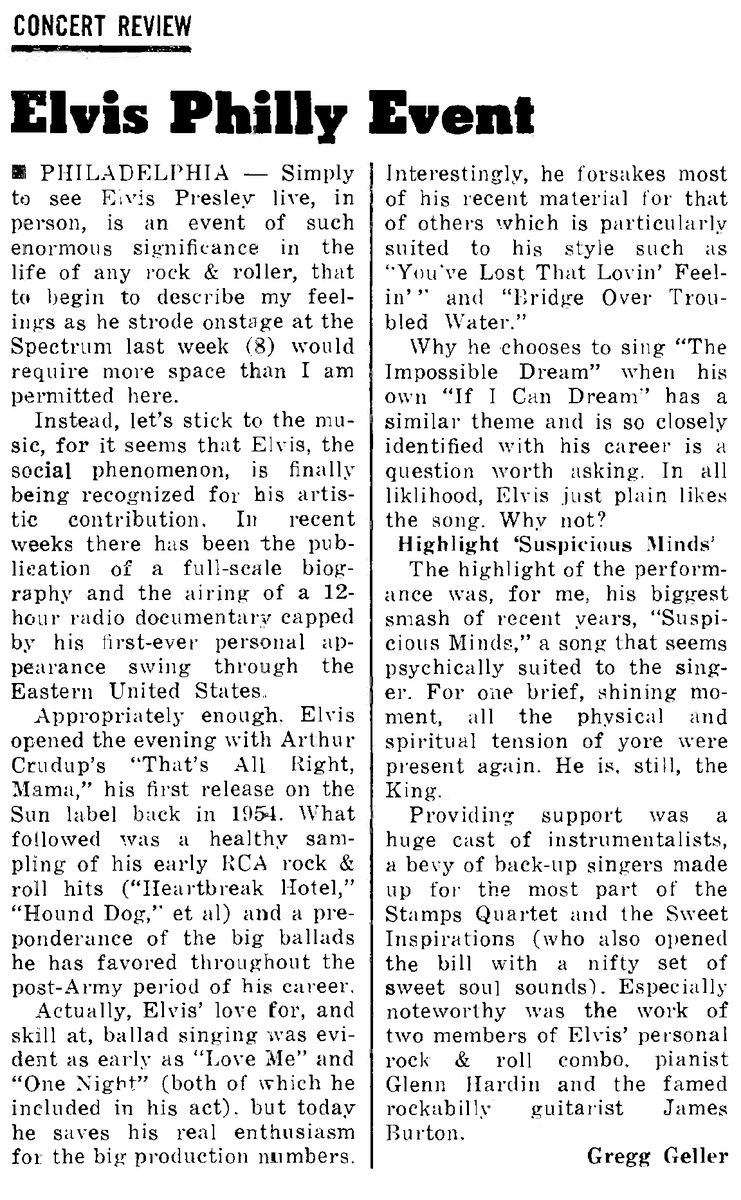 Elvis Presley's 1971 Concert & Tour History | Concert Archives