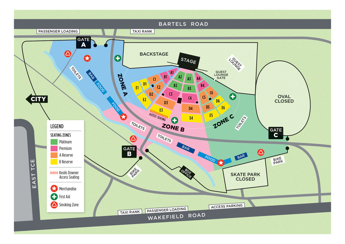 Concert History of King Rodney Park Adelaide, South Australia ...