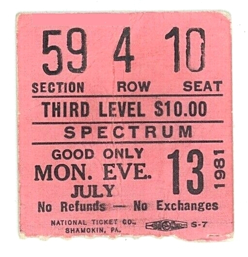 Jul 13, 1981: Bruce Springsteen & The E Street Band at The Spectrum ...