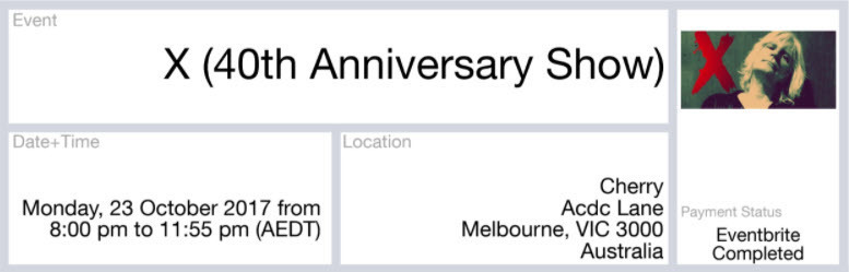 X (AU) Concert & Tour History | Concert Archives