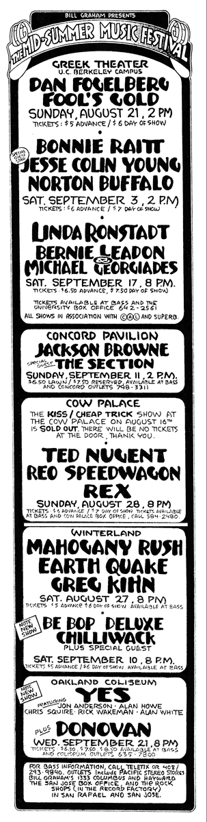 The Section Concert & Tour History | Concert Archives