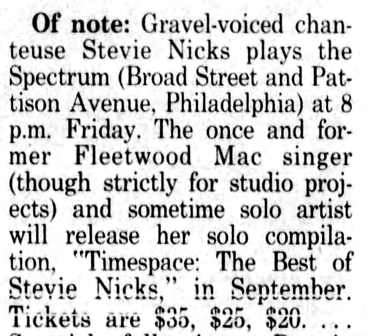 Billy Falcon Concert & Tour History | Concert Archives