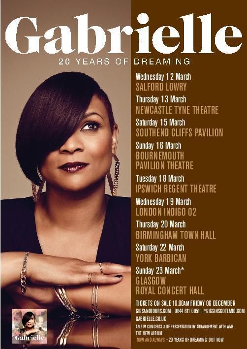 Mar 12, 2014: Gabrielle at The Lowry Salford, England, United Kingdom ...