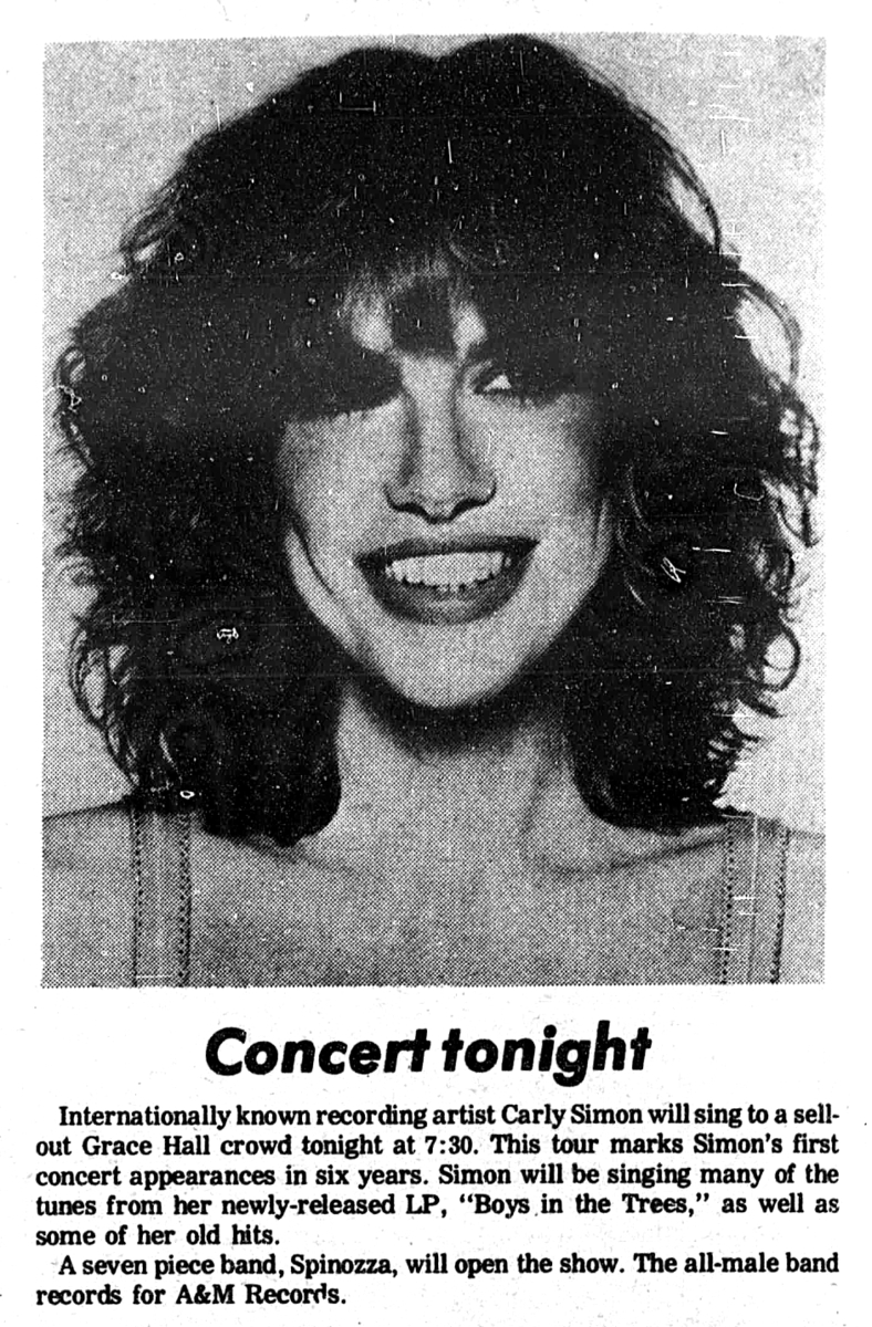 Carly Simon Concert & Tour History | Concert Archives