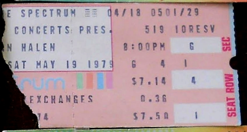 May 19, 1979: Van Halen / Granati Brothers at The Spectrum Philadelphia ...