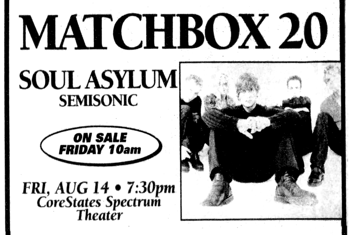 Aug 14, 1998: Matchbox Twenty / Soul Asylum / Semisonic at The Spectrum ...
