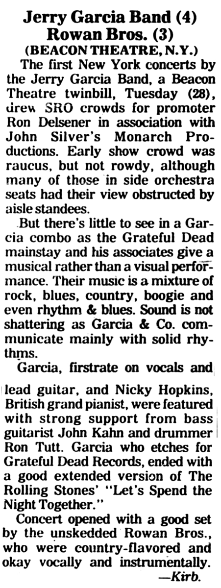 The Rowan Brothers Concert & Tour History | Concert Archives