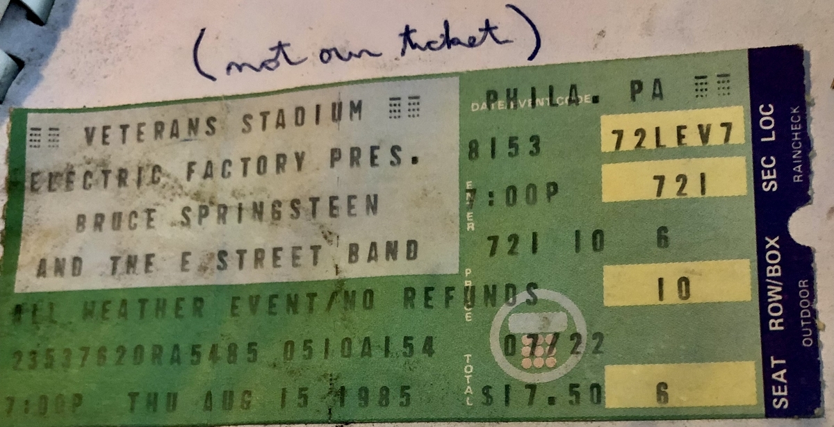 Bruce Springsteen's 1985 Concert & Tour History | Concert Archives