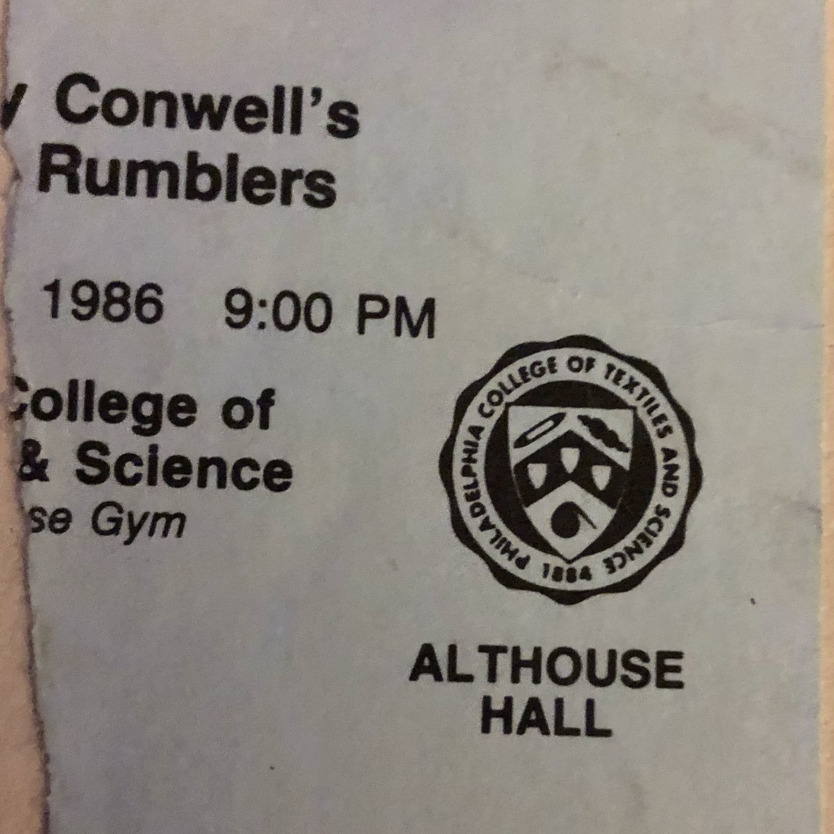 Concert History of Althouse Hall Textile University Philadelphia ...