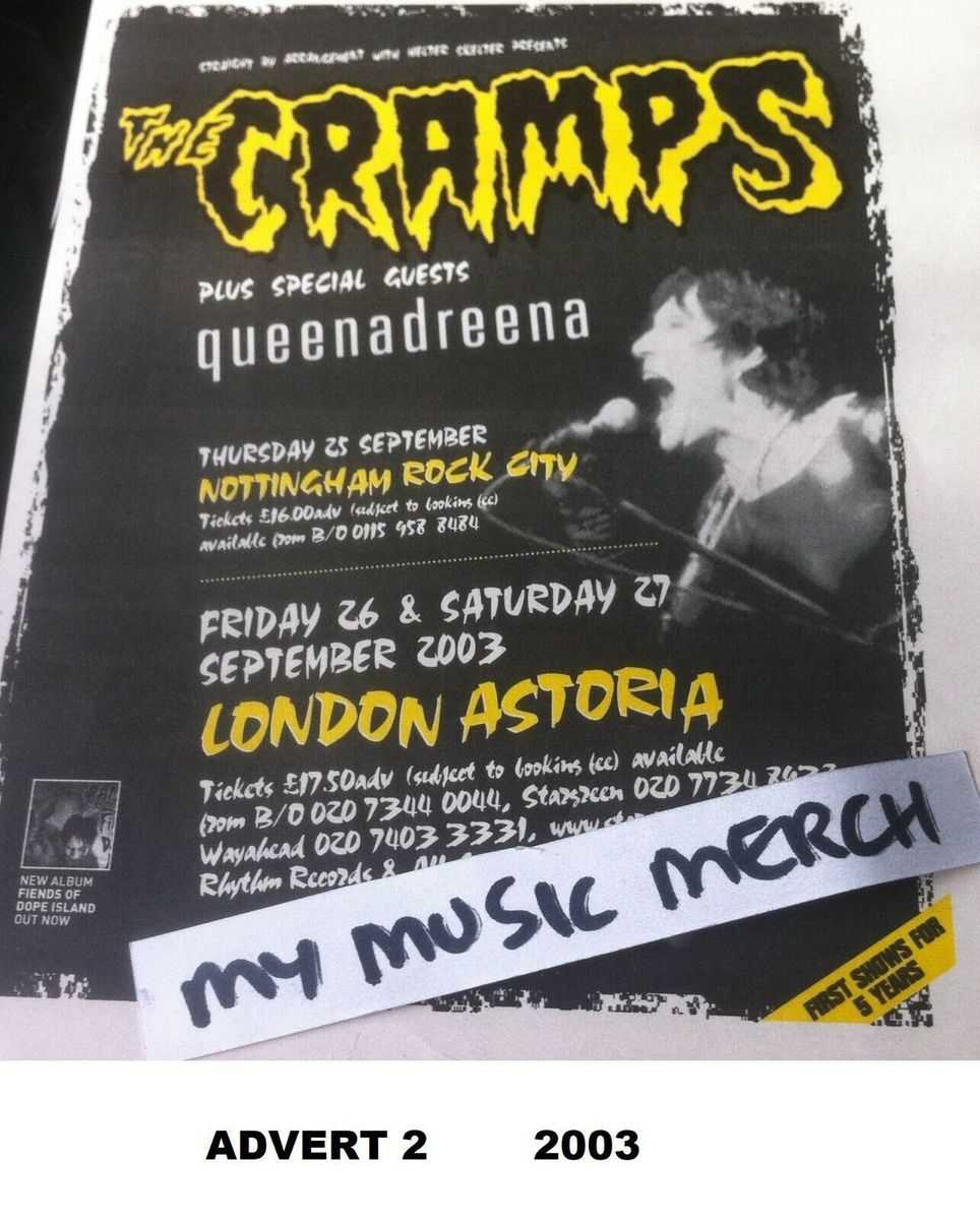 Sep 26, 2003: The Cramps / Queen Adreena at Astoria London, England ...