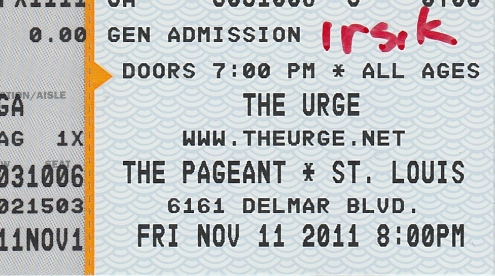 Nov 11, 2011: The Urge at The Pageant St. Louis, Missouri, United ...