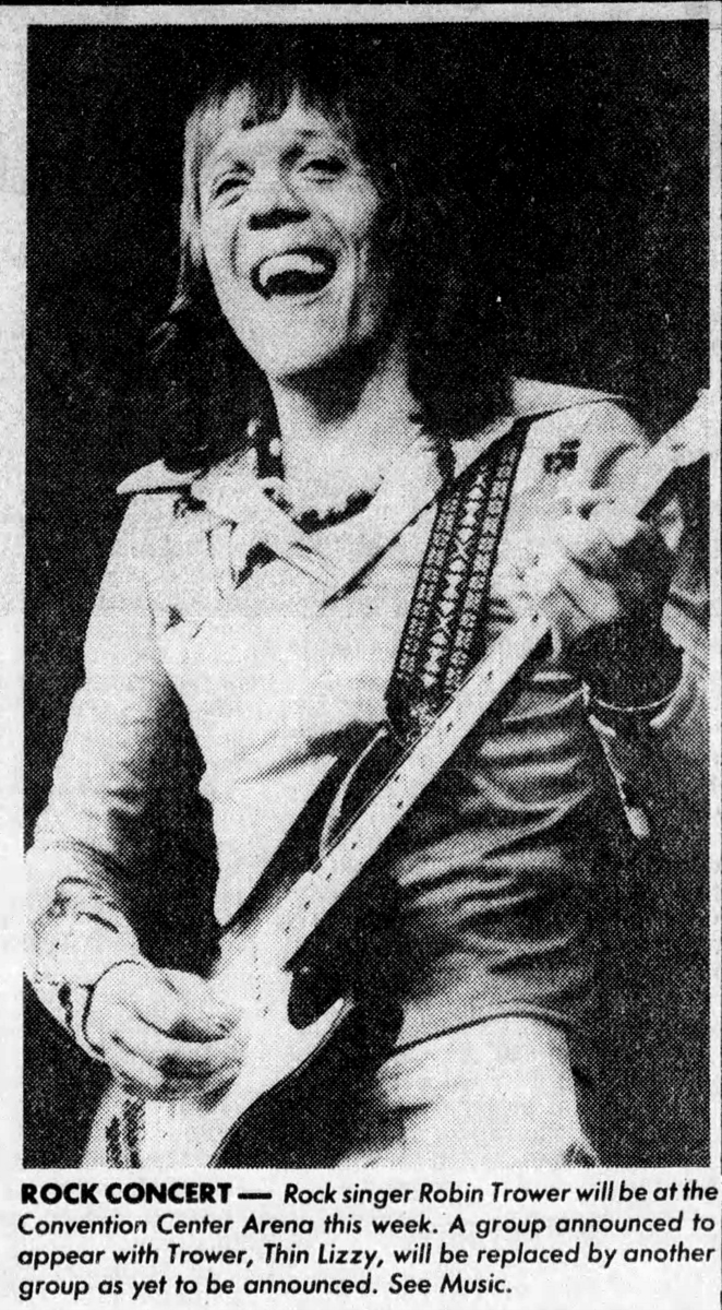 Robin Trower's 1976 Concert & Tour History | Concert Archives
