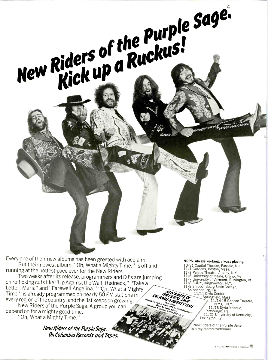 Oct 31, 1975: New Riders of the Purple Sage / The Charlie Daniels Band ...
