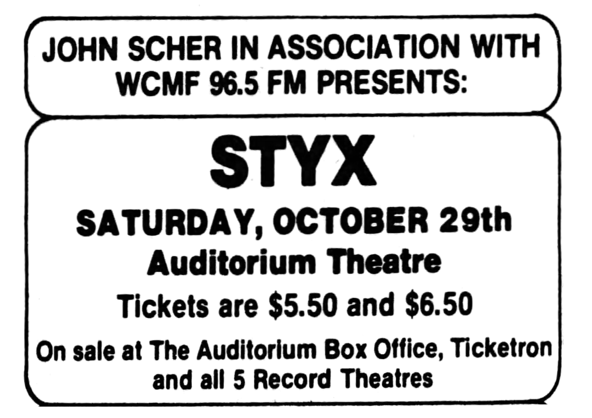 Styx's 1977 Concert & Tour History | Concert Archives
